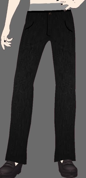 Vroid Men's Low Black Jeans - Mycahlicious - BOOTH