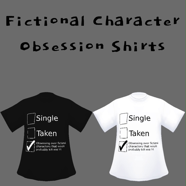 VRoid Fictional Character Obsession shirt - Mycahlicious - BOOTH