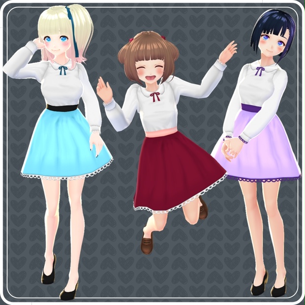 【VRoid】 Classic Cute Dress Set - Rori Shop - BOOTH