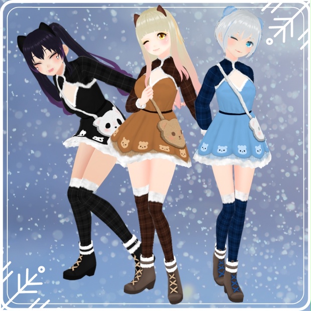 【VRoid】 Winter Animals Outfit - Christmas/Winter 2022! - Rori Shop - BOOTH