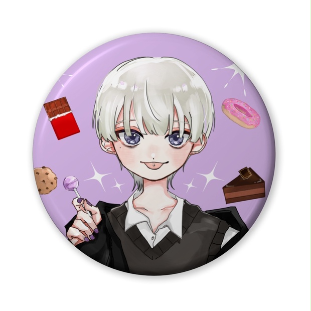 甘党へるつの缶バ - zzz-52hz-zzz - BOOTH