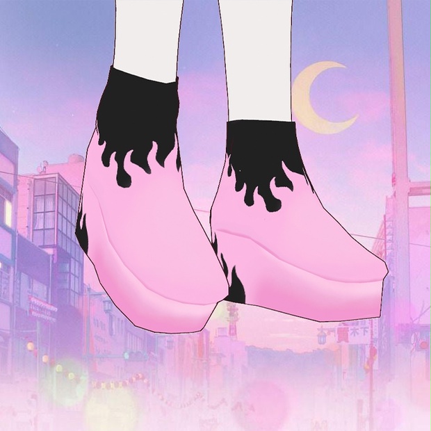 Flame Shoes texture for VROID [v1 Stable version] - ItsKyrus - BOOTH