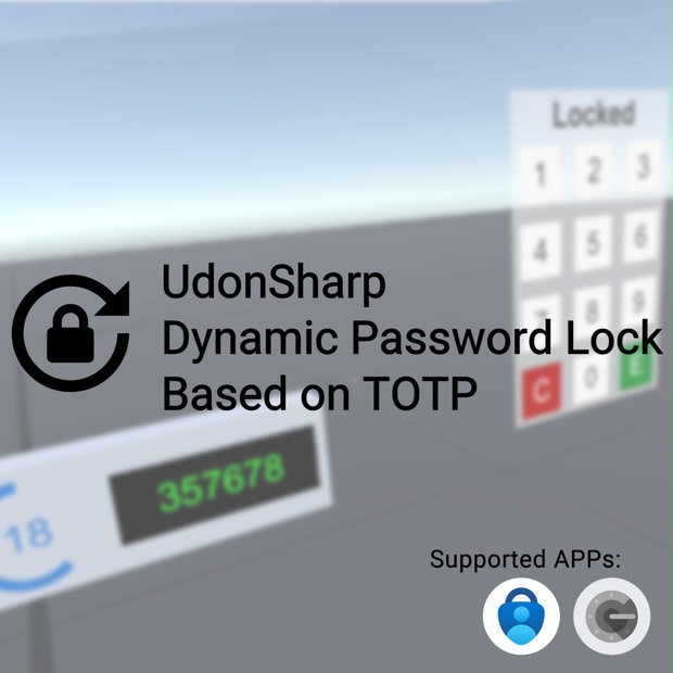 【無料】Free VRChat SDK3 World Dynamic Password Lock Based on TOTP UdonSharp - 853Lab - BOOTH