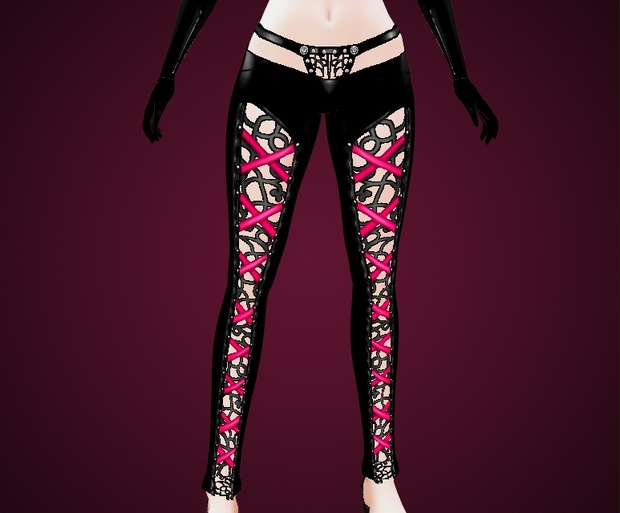 Laceup Latex Pants for VRoid - 18 color - battynator-store - BOOTH