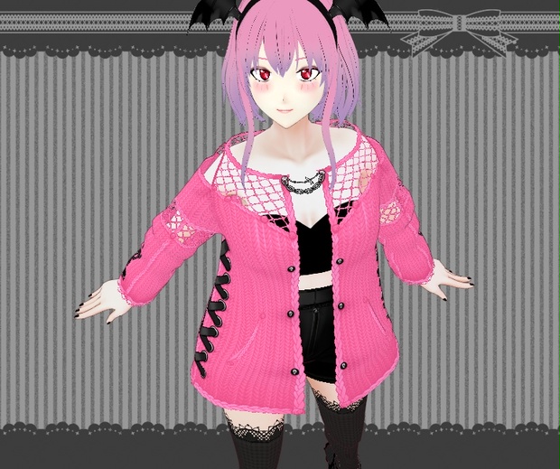 Deco Knit Cardigan for VRoid - 30 colors - battynator-store - BOOTH