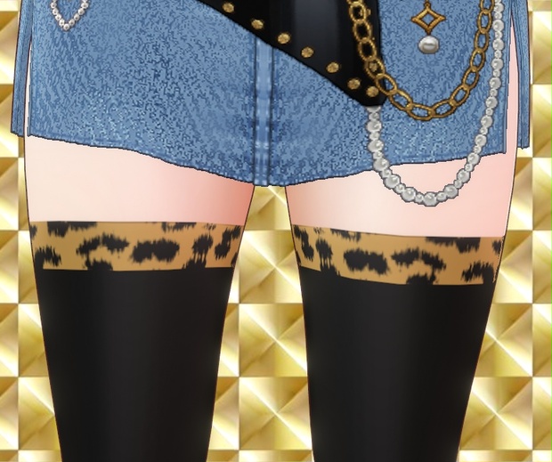 3000 followers gift - AnimalPrint Thigh High Socks for VRoid- 6 types ...