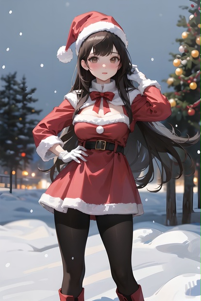 サンタのKeiちゃん100枚 - AI 男の娘 Keiの生態 - BOOTH