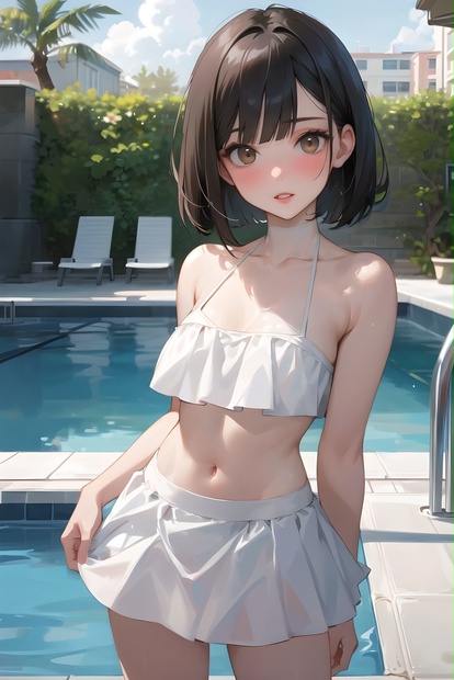 プールのKeiちゃん50枚 - AI 男の娘 Keiの生態 - BOOTH