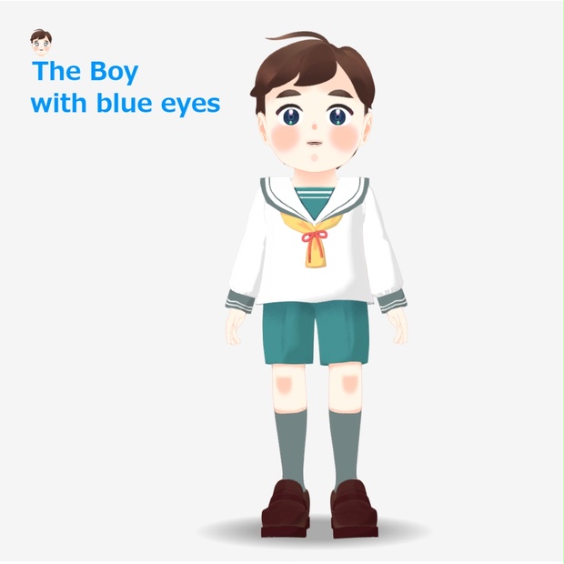 VRMモデル『The Boy with Blue Eyes』 - satocoの3Dもでりんぐ - BOOTH