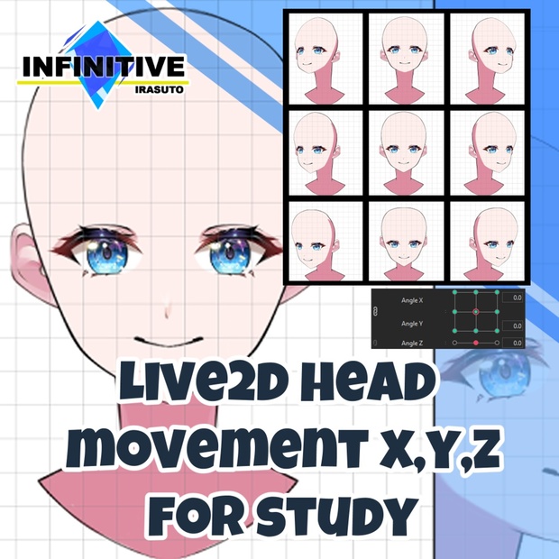 (source file cmo3)Vtuber Live2d Head Movement for Study - asano-vtuber ...