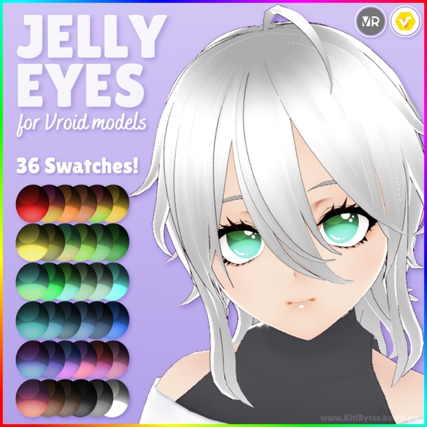 Jelly Eyes Pack for Vroid Models (VRoid Studio) - KitiBytes - BOOTH