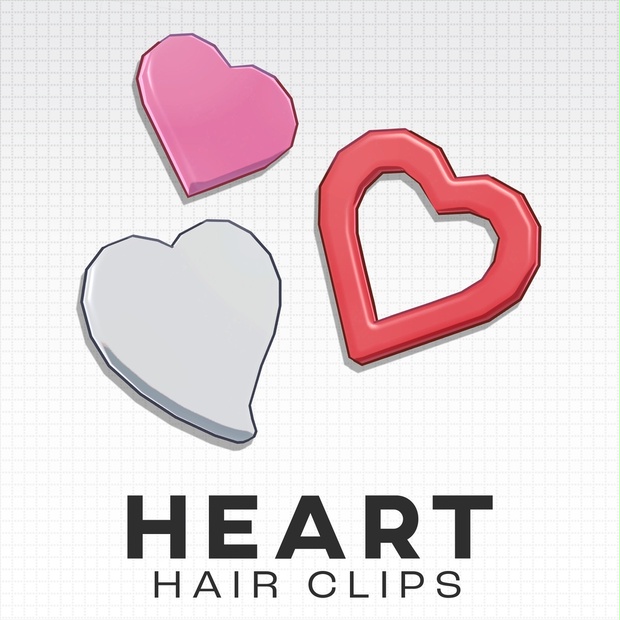 Heart Hair Clips - DELTAWERKZ - BOOTH