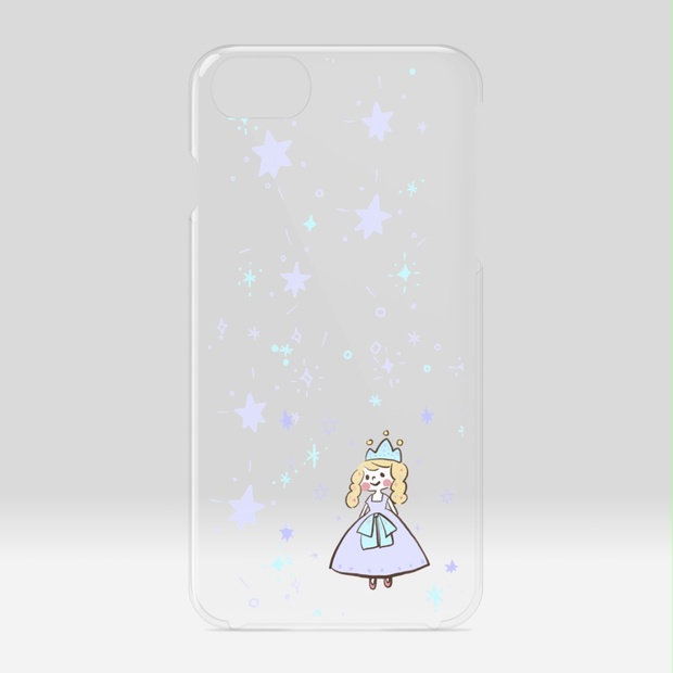 クリアiPhone （iPhone 8,7,SE）ケース＊雪と星のプリンセス - aneka＊shop - BOOTH