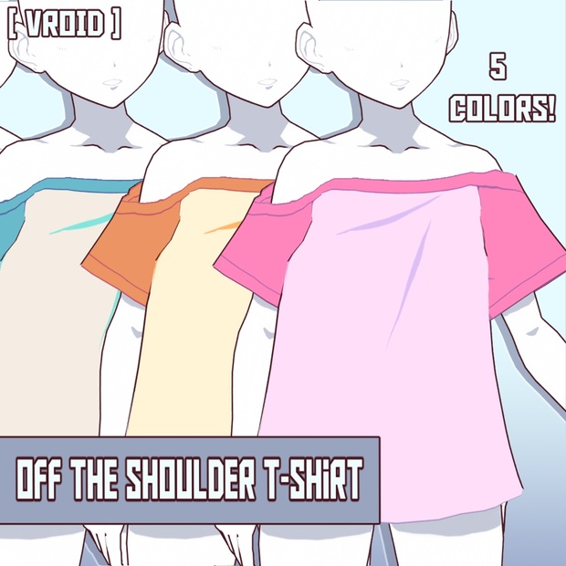 [VRoid] Off the Shoulder T-Shirt - skiyoshi - BOOTH