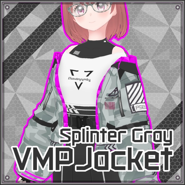 【Free/無料】VMP Jacket:A1 SplinterGray 【VRoid】 - Pseudonynymity - BOOTH