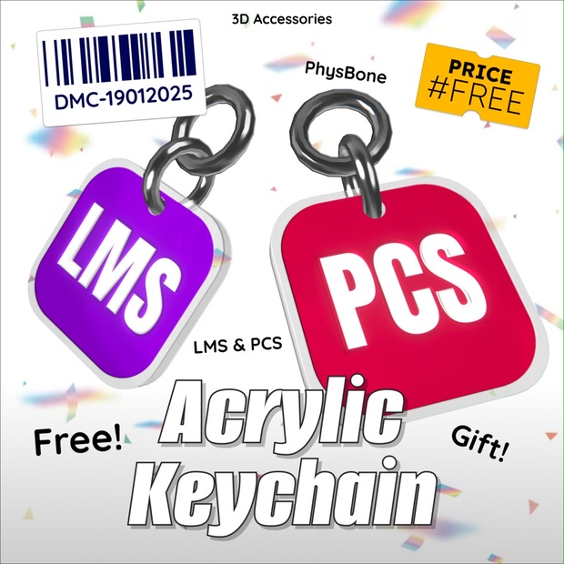 【Free Gift】 PCS & LMS Acrylic Keychain 🎁🎉 - Dismay Custom - BOOTH