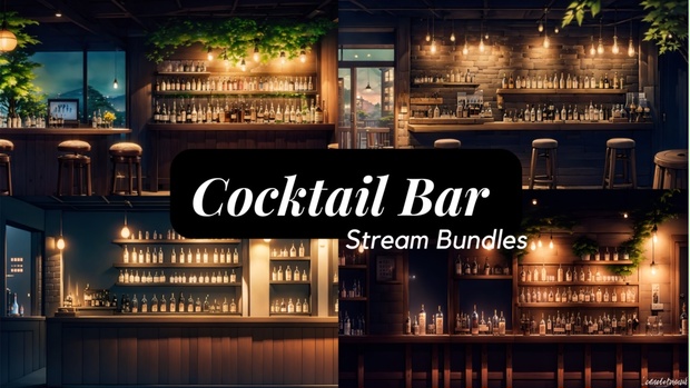 「落ち着いた雰囲気のBAR」cocktail bar background set 2 - nuymfustream - BOOTH