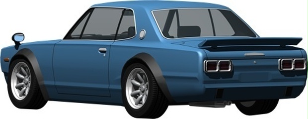 ハコスカGTRレーシング背景透明切り抜き画像 1007 - tomrin - BOOTH