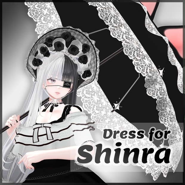 [Shinra 森羅] 'Dress & Parasol Set' #Shinra3D - Vera0 Shop - BOOTH