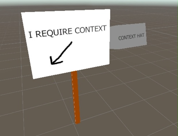 CONTEXT HAT AND CONTEXT SIGN - Castle Weedhorse - BOOTH