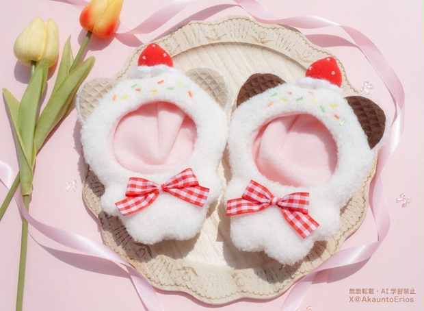 ワッフルくま（10cm〜11cm) - おべべ - BOOTH