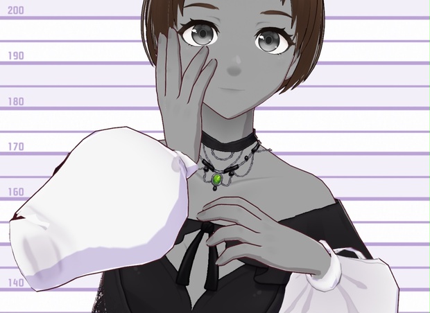 VROID - Goth Necklace - yunemadraw - BOOTH