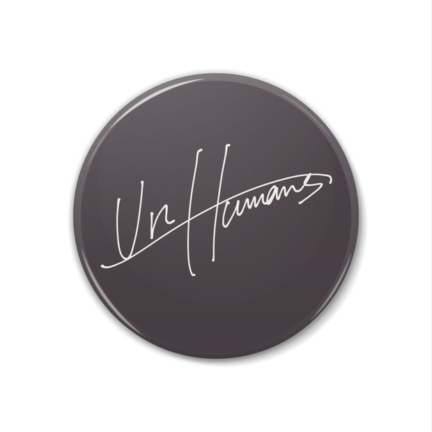 缶バッジ UnHumans(黒) - 裏界商店街 - BOOTH