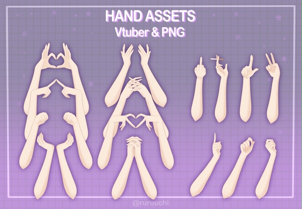 Hand Assets for Vtuber / PNGTuber Vtube Studio Twitch Youtube Prop ...
