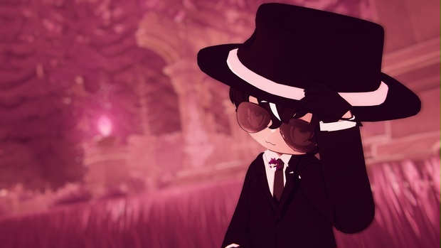 Elegant Fedora hats- VRChat hats red and White - Birimbinhashop - BOOTH