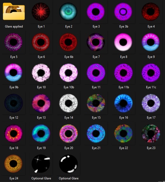 Eye textures for VRChat models - MewsSnep - BOOTH