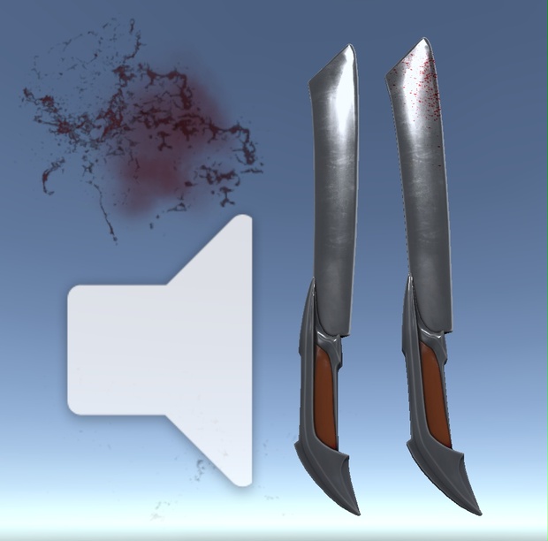 Shareable Bloody Machete For VRChat Avatars SDK 3.0 - aj170 - BOOTH