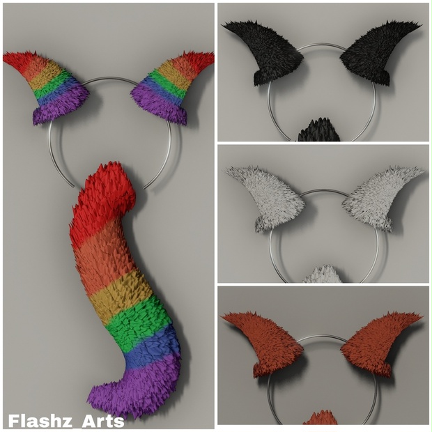Fox Set: Ears and Tail - flashzart - BOOTH