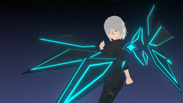 3D Digital Cyber Wings (Light Or Dark Versons) - zerounitnull - BOOTH