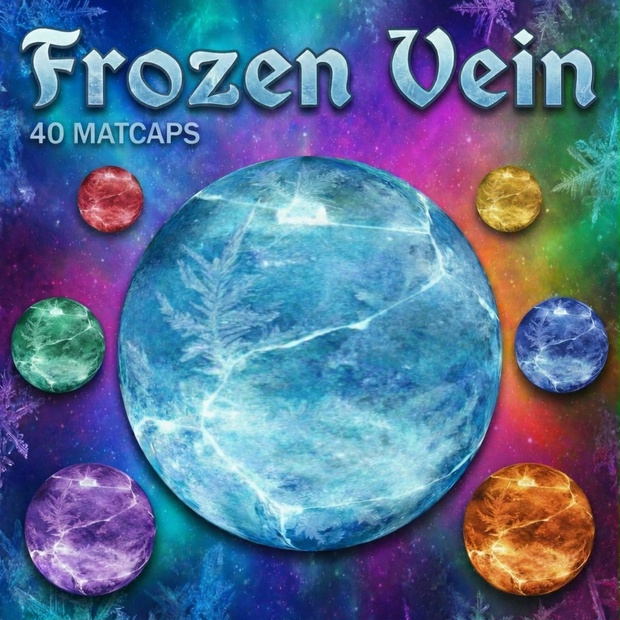 [3Free] Frozen Vein MatCap - CatCap studio - BOOTH