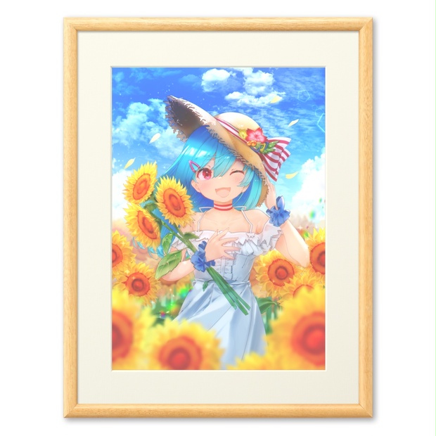 【複製画】向日葵のような笑顔（サティスイラストコンテスト2021summer受賞作品） - Satis Project 公式BOOTH - BOOTH