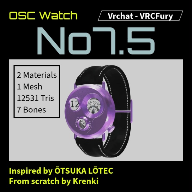 OSC Watch No7.5 - Vrchat, VRCFury - krenkivr - BOOTH