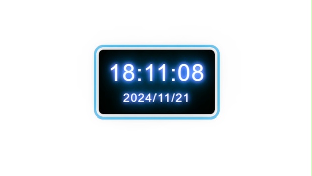 【Vtuber、配信者様向け】ネオン風デジタル時計 OBS用 - パンダ/panda🐼🌟 - BOOTH