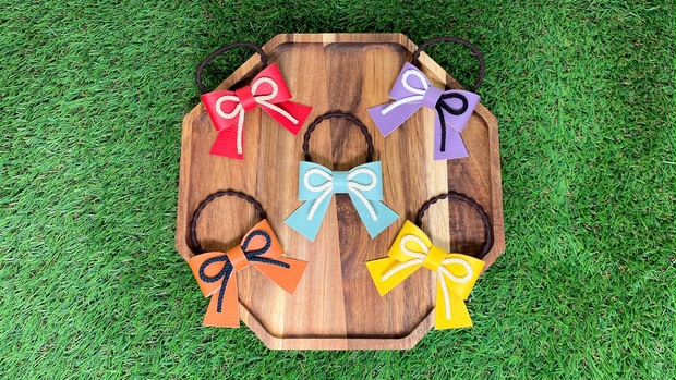 dcstキャラクターイメージ レザーリボンヘアゴム - seto - BOOTH