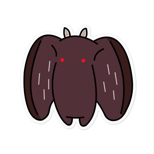 日本に来てしまったモスマンさんステッカー - ムンムン＆キュピロニウスのアトリエ in BOOTH - BOOTH