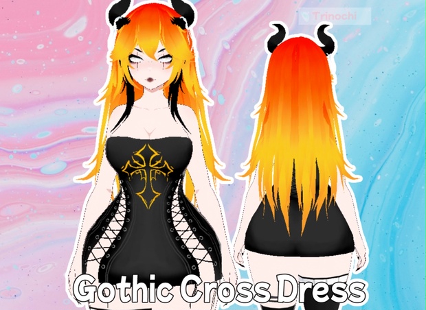【VRoid】Gothic Cross Dress - trinochi - BOOTH