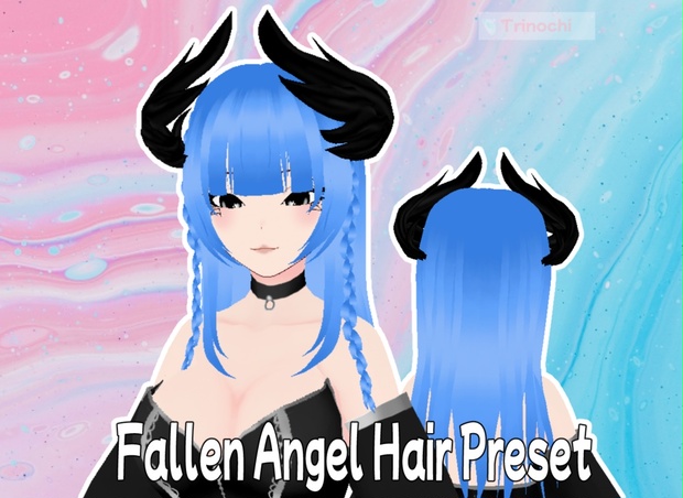 【VRoid】Fallen Angel Hair Preset (5 Colors!) - trinochi - BOOTH