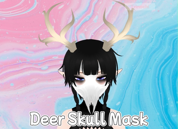 【VRoid】Deer Skull Mask w Antlers - trinochi - BOOTH