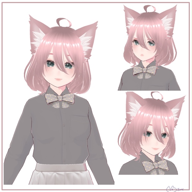 [VRoid Model] Basic Pink Cat VRoid 3D Model - junebunnyyy - BOOTH