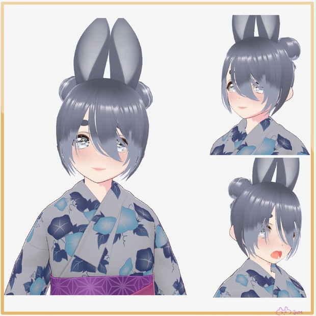 [Free VRoid Model] Blue Rabbit Model - junebunnyyy - BOOTH