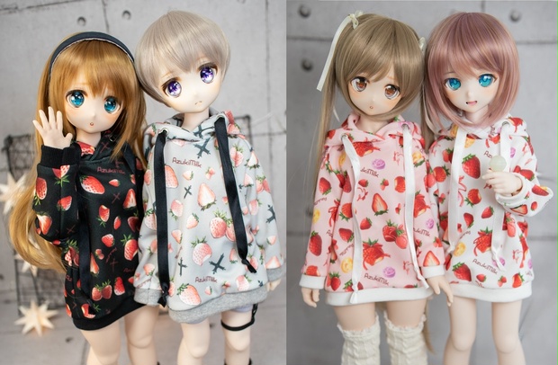 MDD（S.M.L胸）SDM size いちごパーカーワンピ - AzukiMilk - BOOTH
