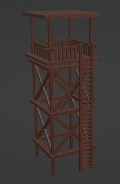 Free Low-poly Watchtower 無料のものみの塔 - Dilute - BOOTH