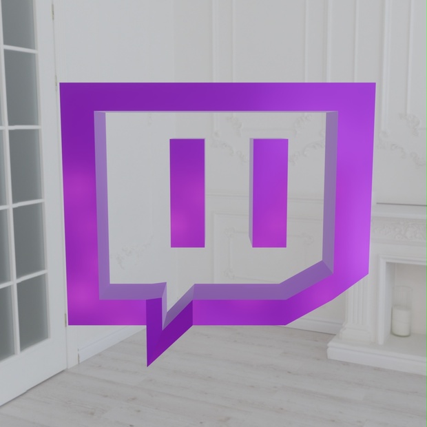 Twitch Logo FBX/Blender - xrandhygox - BOOTH