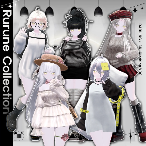 5 Set Full Pack Sall 中 Rurune [Update] - DARLING CLOTHING - BOOTH
