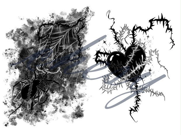 [VRChat] Tattoo 芒刺在背(망자재배) 2set - ☩ 𝕯𝖆𝖗𝖐𝖓𝖊𝖘𝖘 𝕰𝖊𝖗𝖎𝖊 ☩ - BOOTH