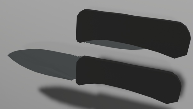 Low Poly Pocket knife (open and closed) - Asada's little shop - BOOTH